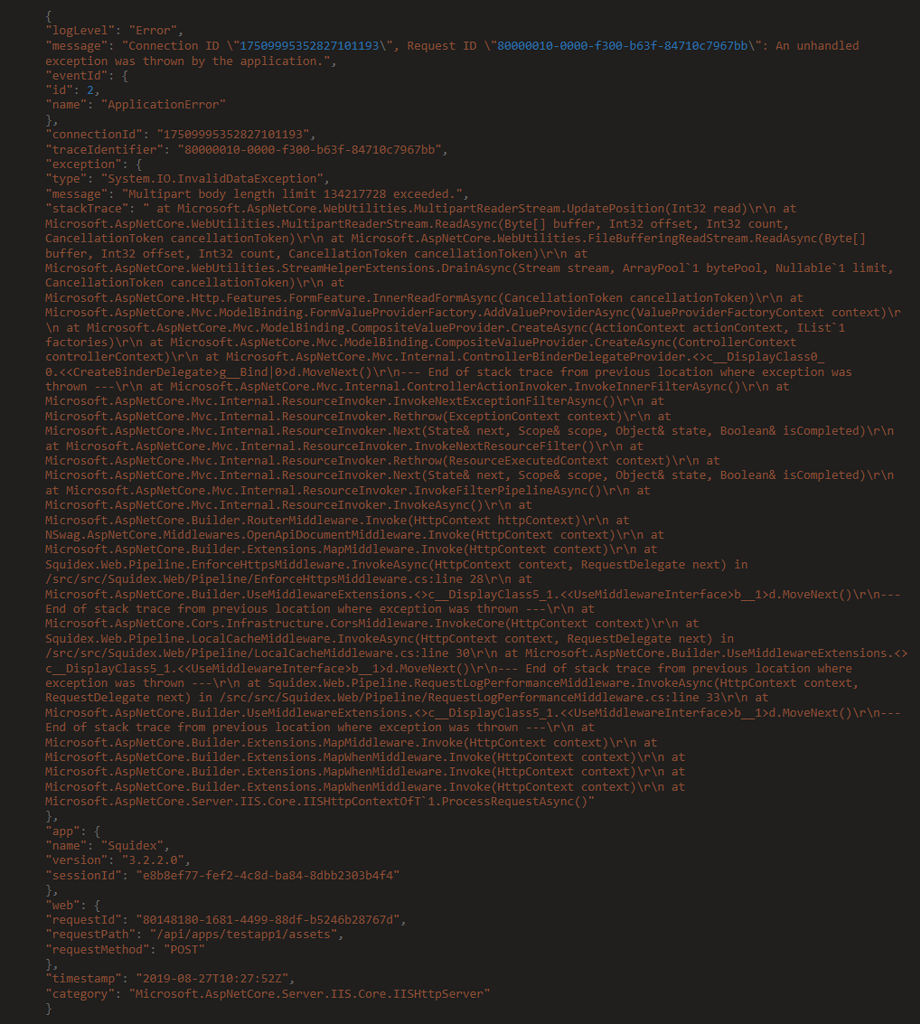 [SOLVED] 130MB file size limit in self hosted version - Solved Bugs - Squidex Support