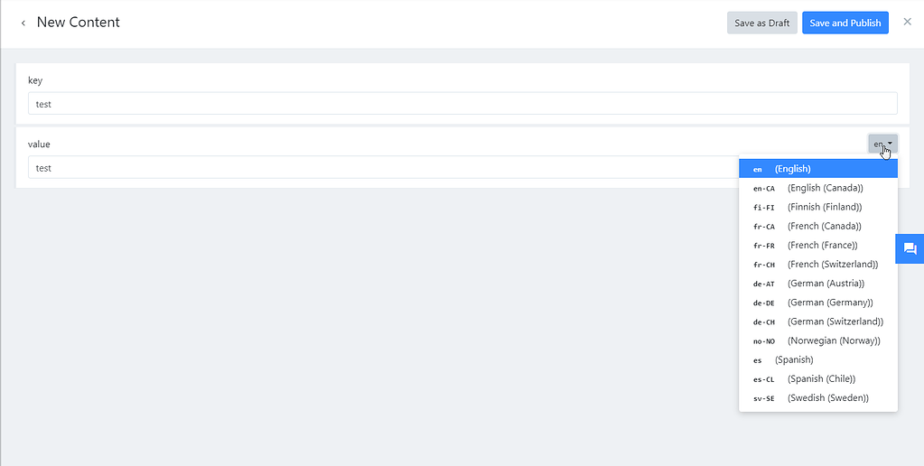 Implemented Expand Many Languages Implemented Features Squidex Support 
