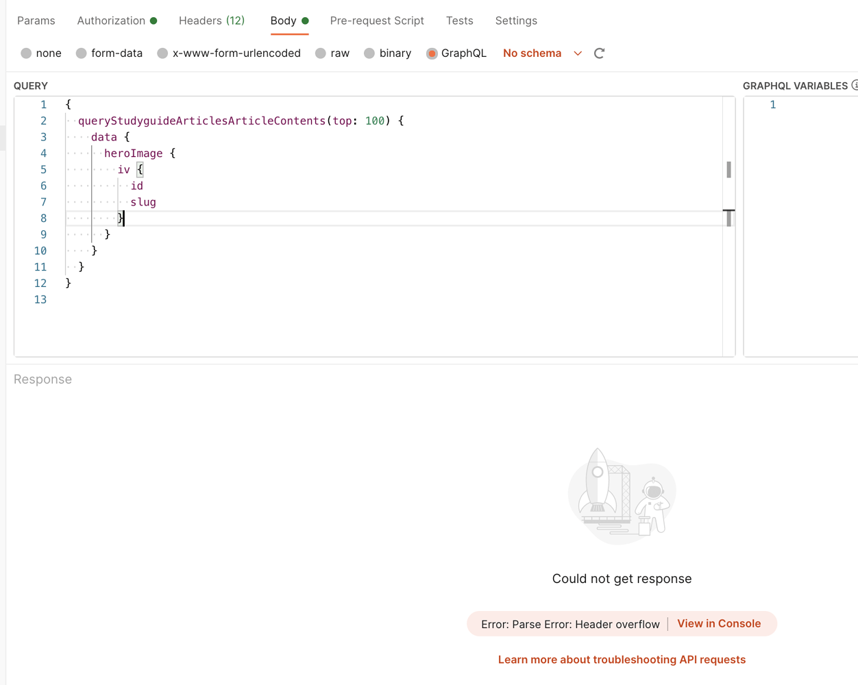 Make Graphql request with postman - Support - Squidex Support