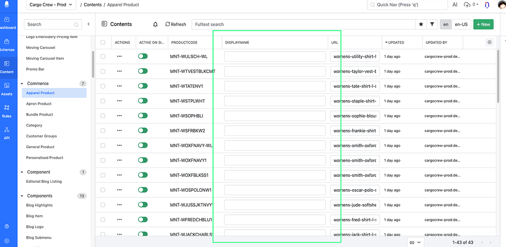 Content display and search issues - Support - Squidex Support
