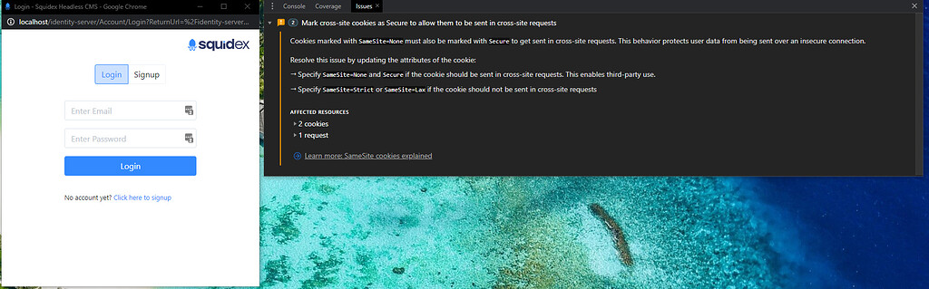 Mark cross-site cookies as Secure to allow them to be sent in cross-site requests - Development ...