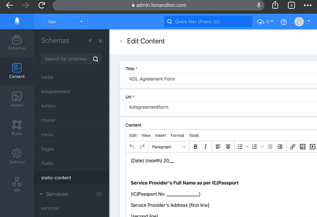 Article not visible on Website - Development - Squidex Support