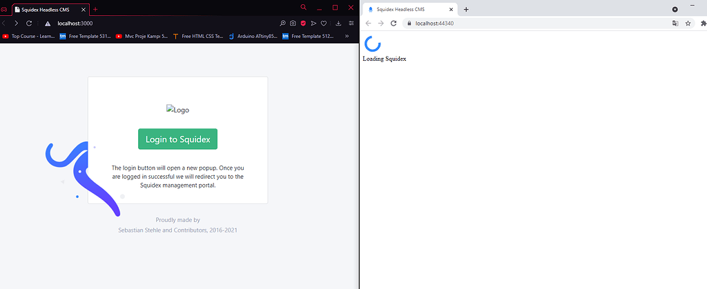 Login screen is not opening - Support - Squidex Support